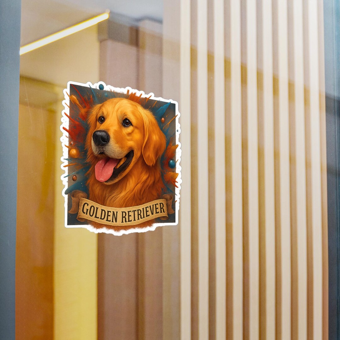 GOLDEN RETRIEVER Dog Decals - Vinyl Stickers, 4 Sizes, Cute Pet Owners ...