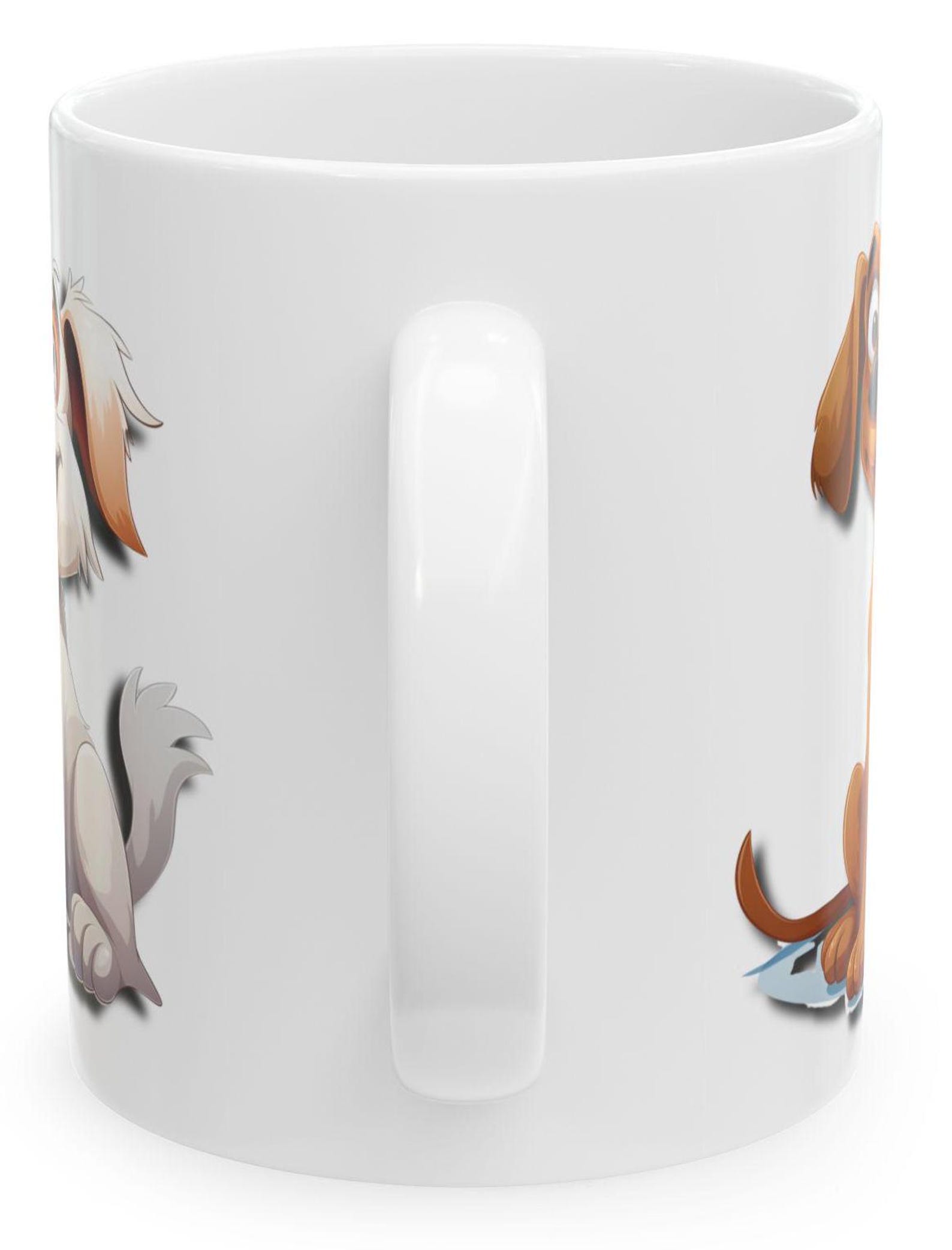 HAPPY CARTOON DOGS, Ceramic Coffee Mug, Perfect Gift for Dog Lovers, 11 ...