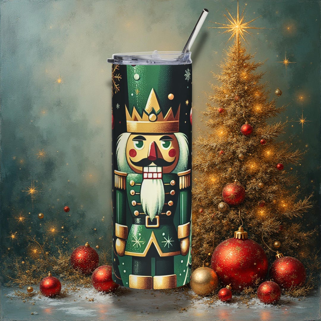 NUTCRACKER SOLDIERS Skinny Tumbler, Christmas Stainless Steel Cup 20oz ...