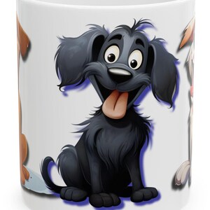 HAPPY CARTOON DOGS, Ceramic Coffee Mug, Perfect Gift for Dog Lovers, 11 ...