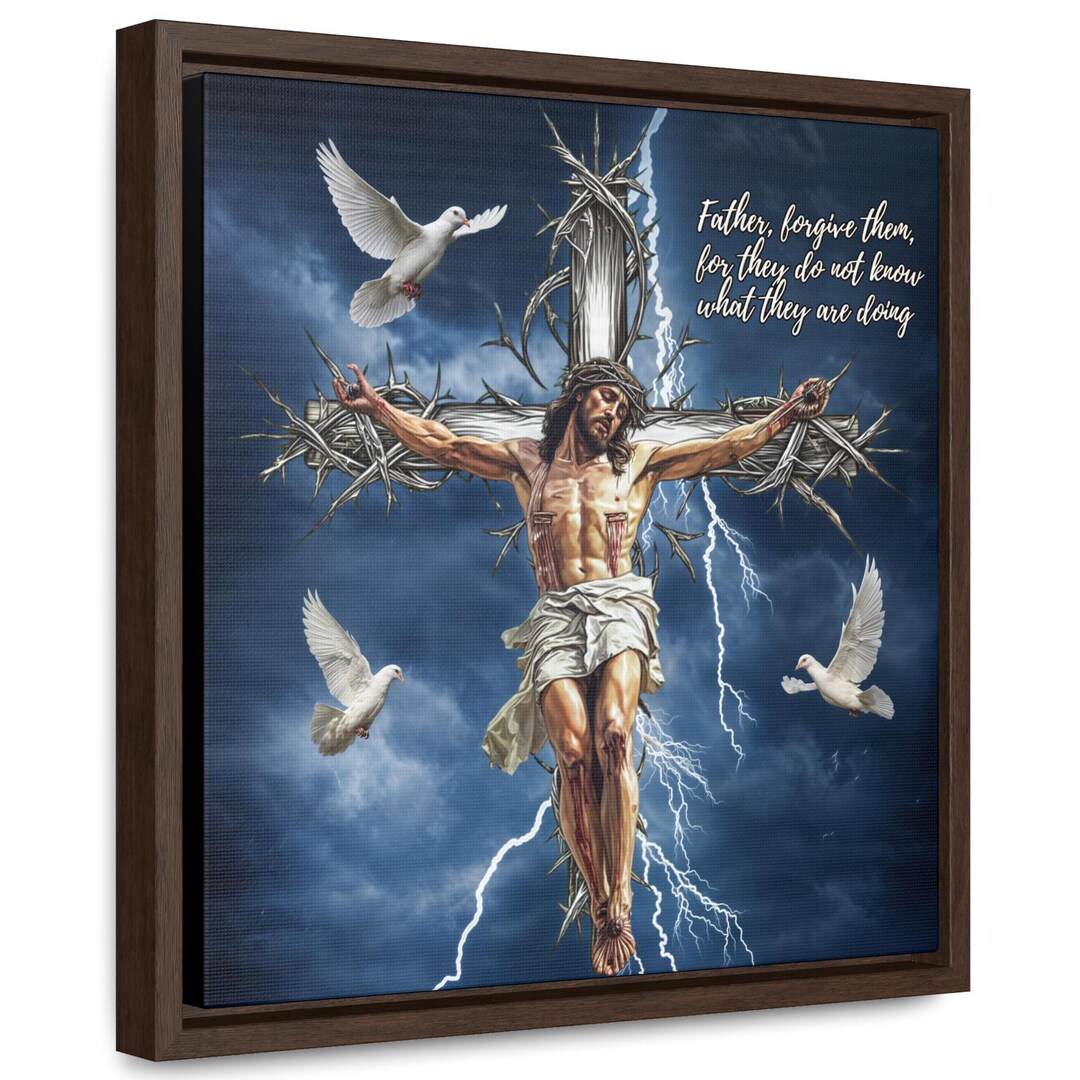 Jesus Christ on the Cross | Gallery Canvas Wraps, Square Frame | Unique ...