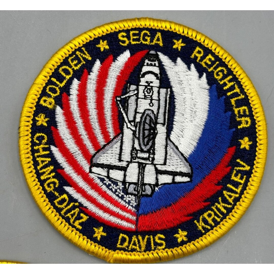 Vtg NASA Space Shuttle Mission Patch Embroidered Bolden Sega - Etsy