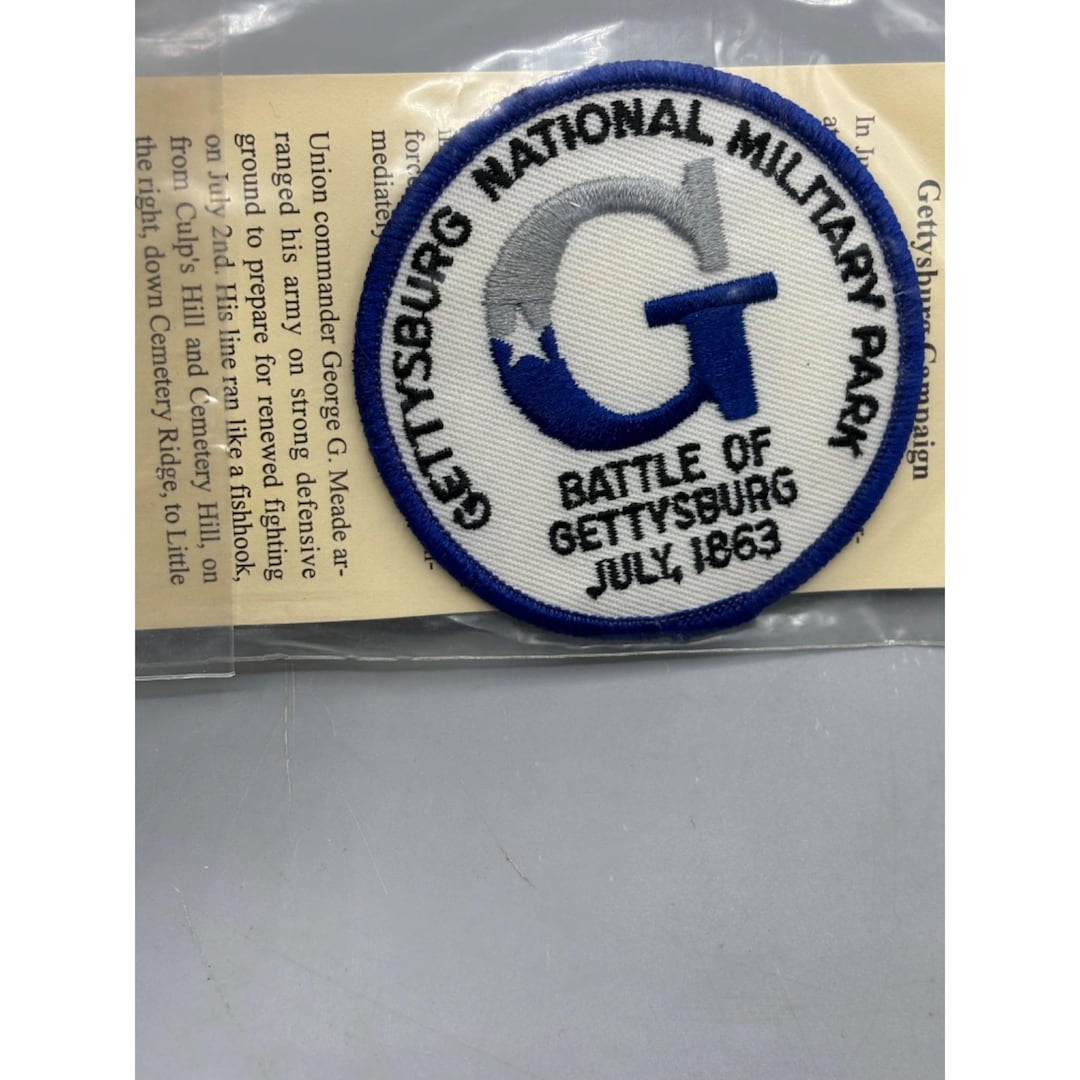 Vtg Gettysburg Military Park Patch Battle of Gettysburg July 1863 ...