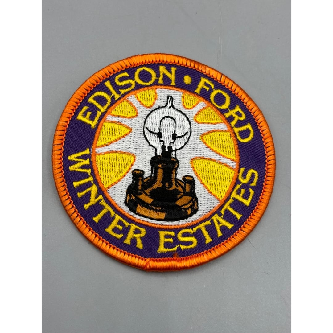 Vintage Ford Edison Winter Estates Embroidered Patch Round - Etsy