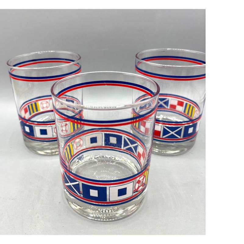 Vintage Nautical Glasses - Etsy