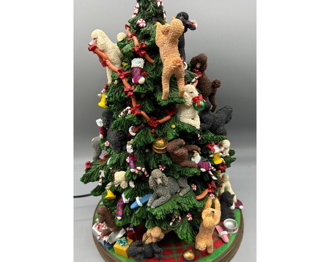 Danbury Mint Lighted Poodle Christmas Tree Sculpture Electric - Etsy