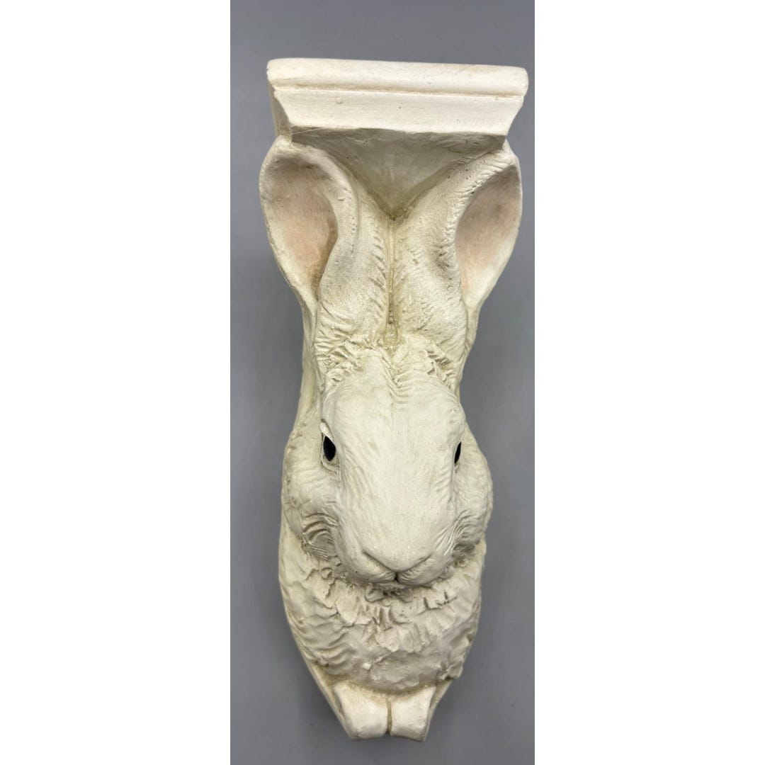 White Rabbit Wall Shelf Sculpture Sconce by Telle M. Stein 1995 - Etsy