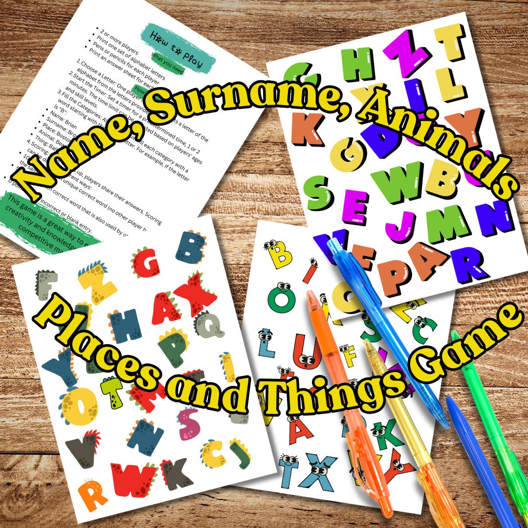 The Alphabet Knowledge Game - Etsy
