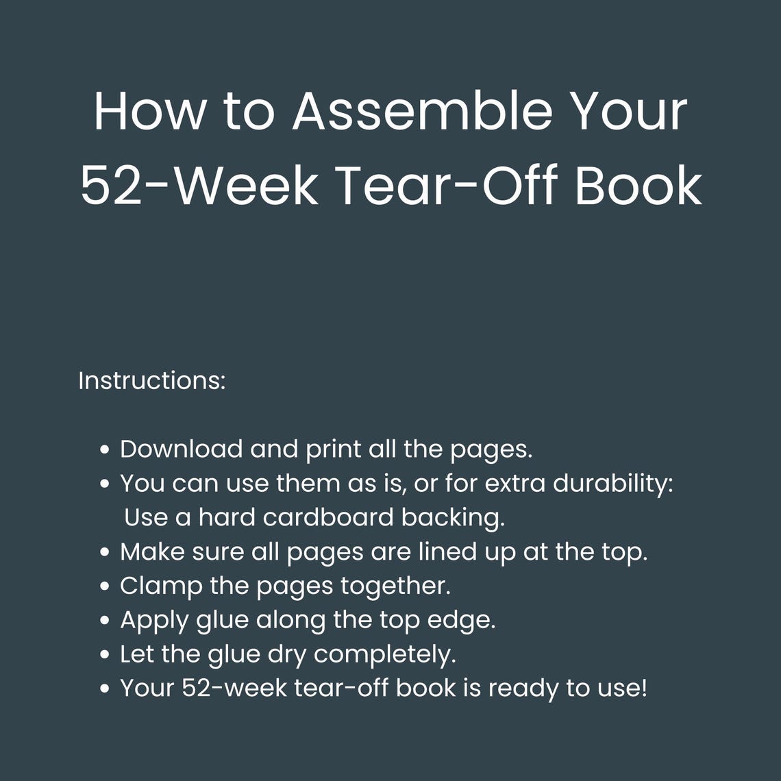52 Week Doodle Schedule - Etsy