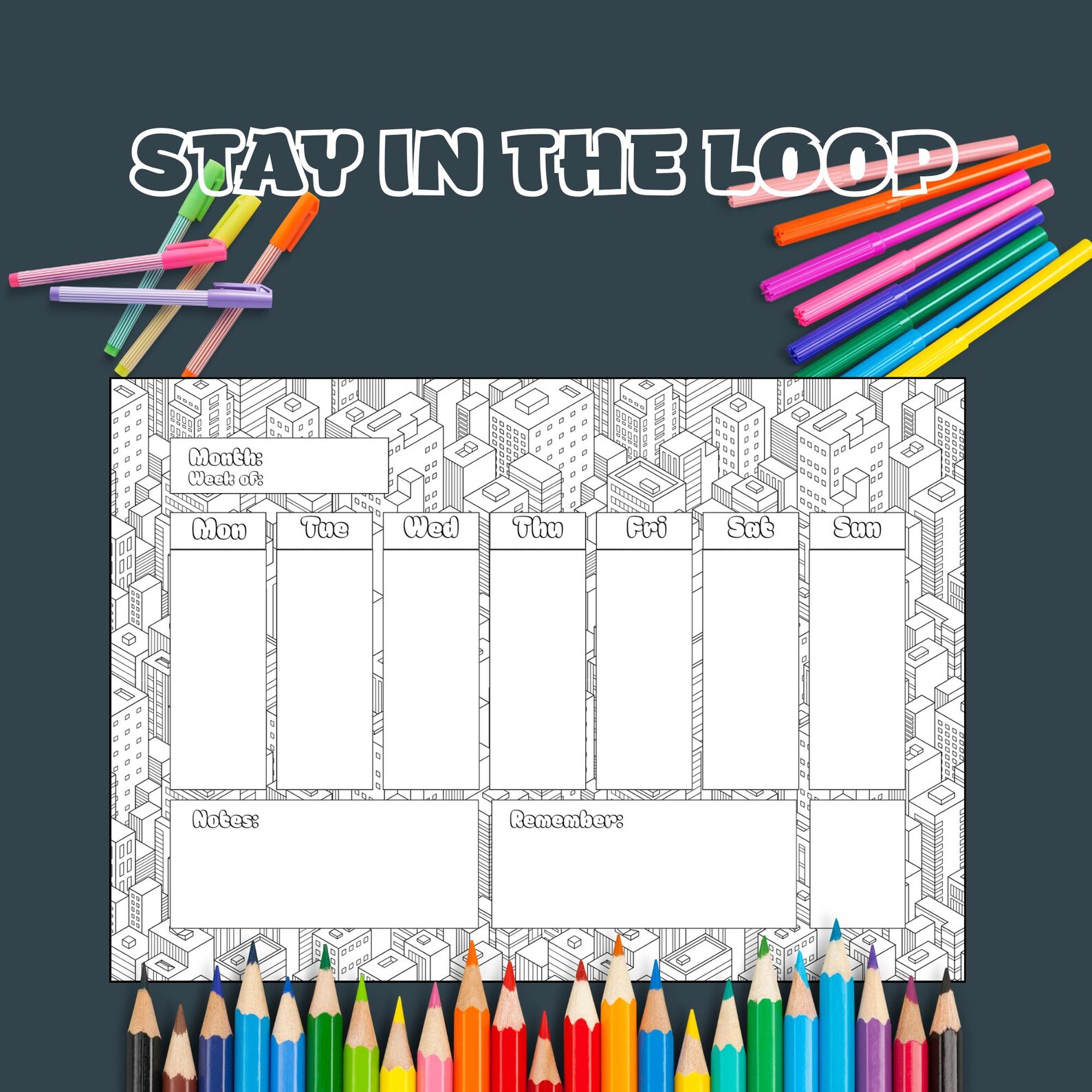 52 Week Doodle Schedule - Etsy