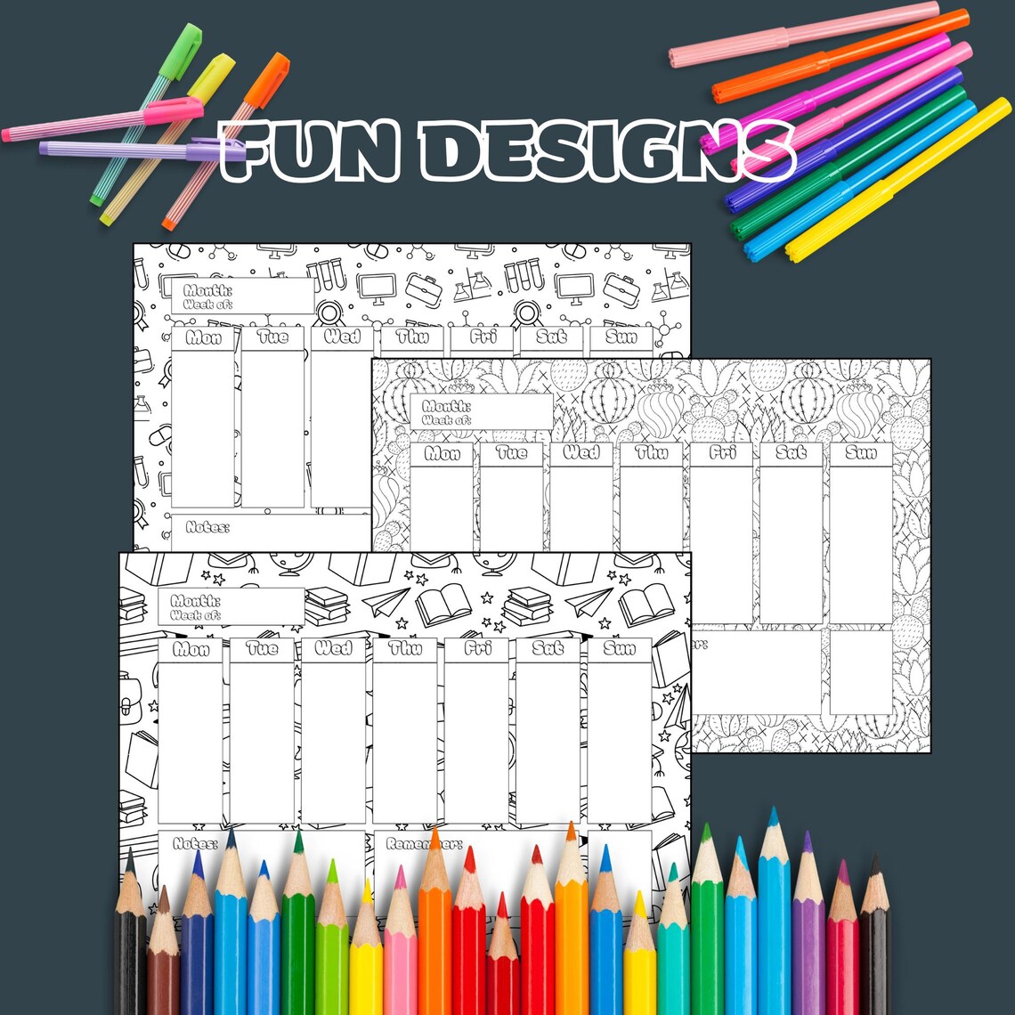 52 Week Doodle Schedule - Etsy