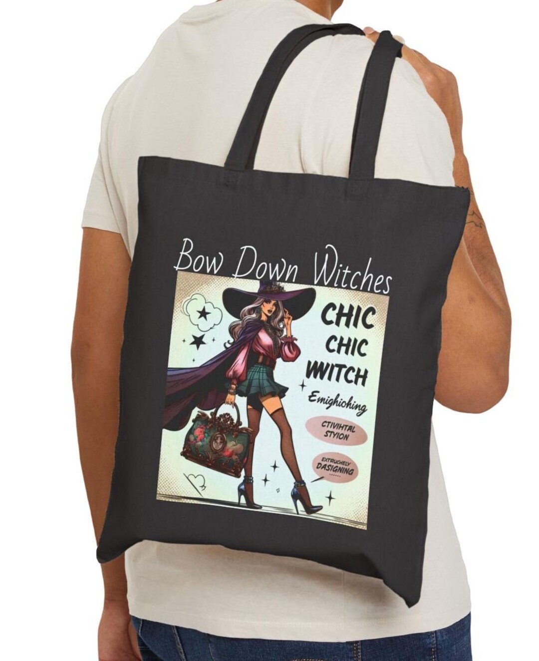 Bow Down Witches, Chic and Sexy Fashionable Witch Tote for Style and ...