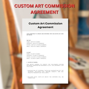 Custom Art Commission Contract Template - Professional and Easy to Use ...