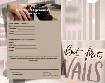 Nail Salon Employee Contract and Non Compete Agreement Template BUNDLE ...