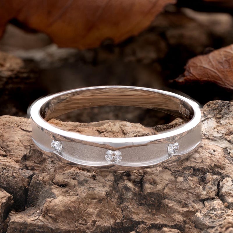 Concave Diamond Band - Etsy