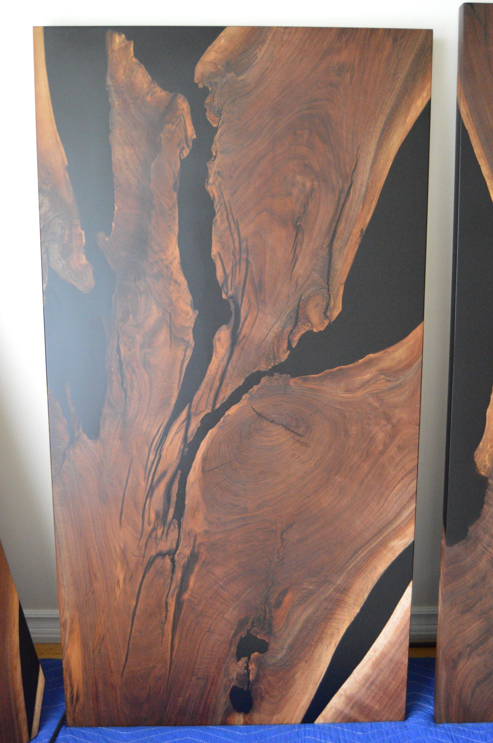 Black Walnut and Epoxy Height Adjustable Desk - Etsy