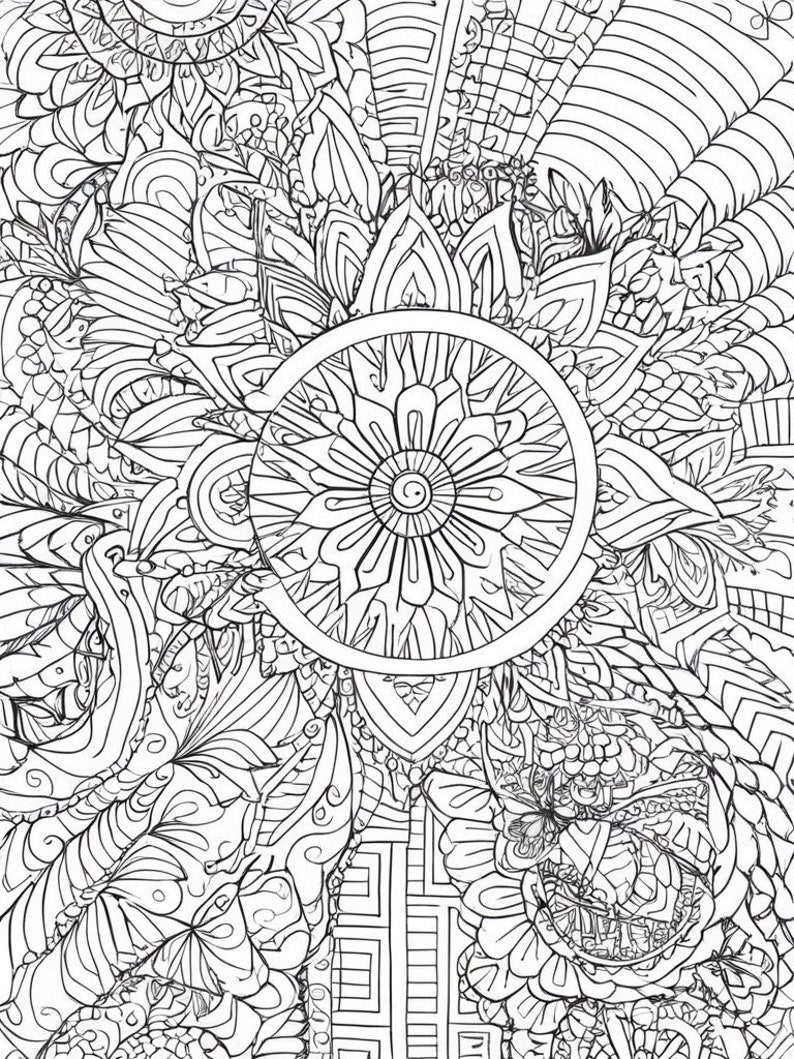 Mandalas: A Coloring Book - Etsy