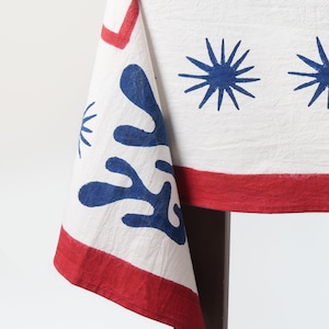 Celestial Matisse Maximalist Geometric Blockprint Tablecloth - Etsy