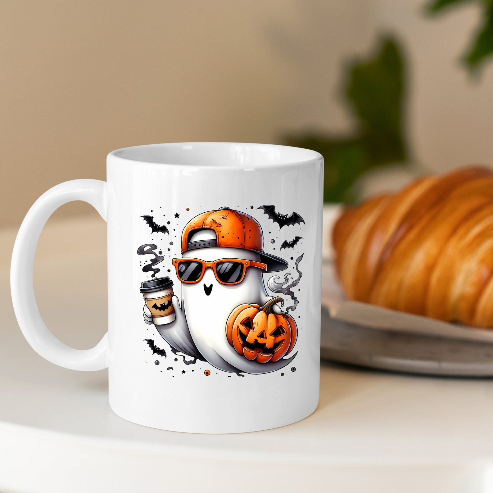 Cute Funny Spooky Ghost Png, Halloween Coffee Png, 10+ Retro Halloween ...