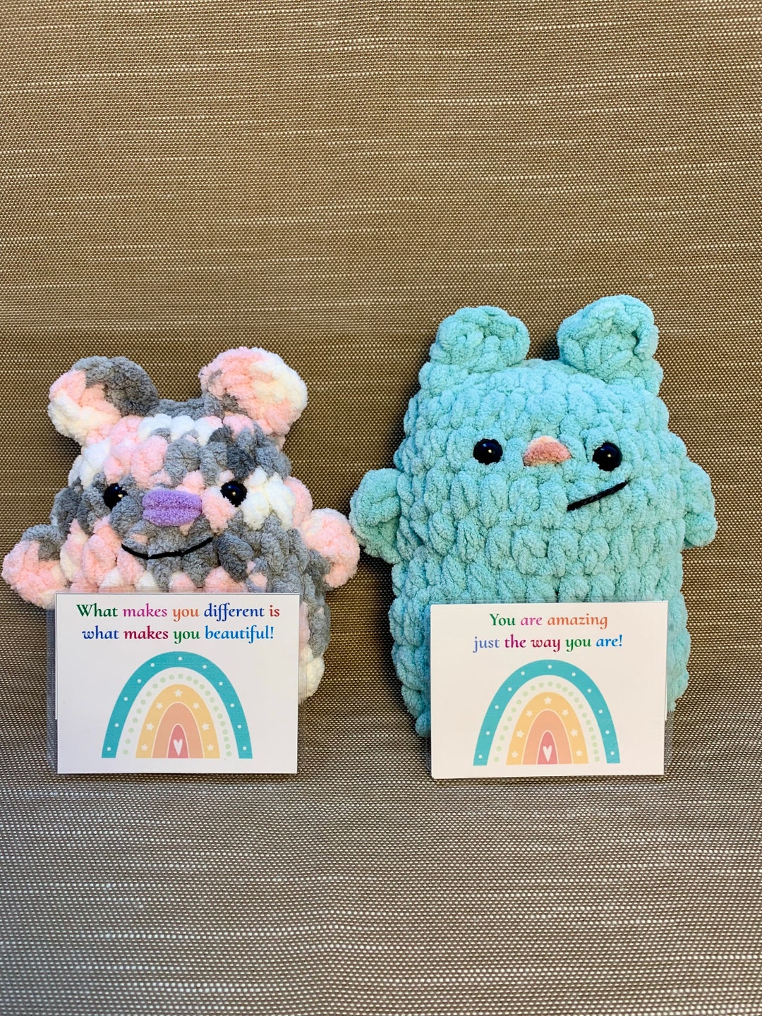 Cuddly Monster Plushy, Emotional Support Plushy - Etsy