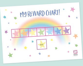 PRINTABLE Encouragement Chart, Reward Chart for Kids, Sun and Stars Theme, Instant Download - Etsy