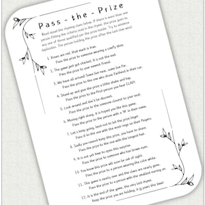 Pass-the-prize; Ice Breaker Game for Any Occasion - Etsy