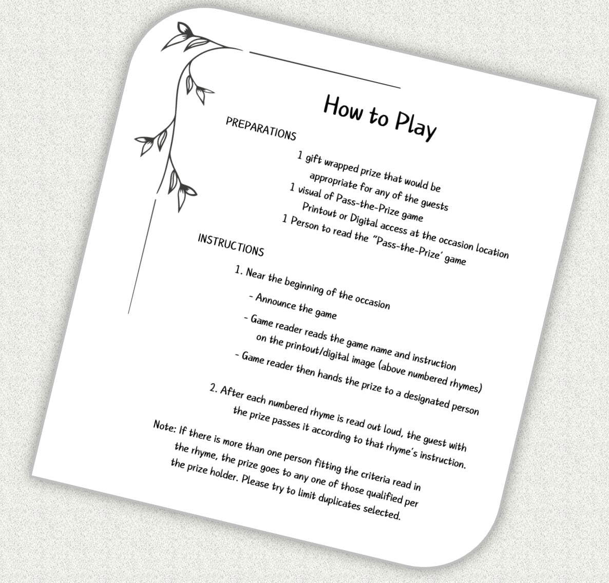 Pass-the-prize; Ice Breaker Game for Any Occasion - Etsy