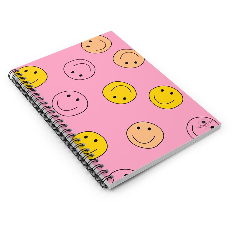 Girls Pink Smiley Face School Office Notebook - Etsy