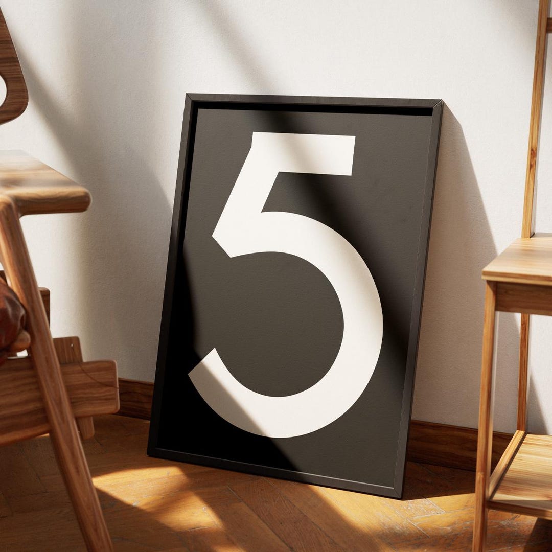 Set of Numbers Wall Print, Wall Art, Home Decor, Number 1, Number 2 ...