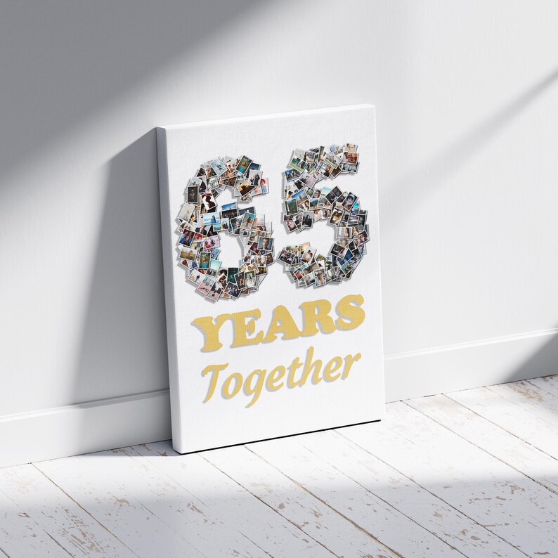 65th Anniversary, Photo Collage, Custom Collage, Collage Art, 65th ...