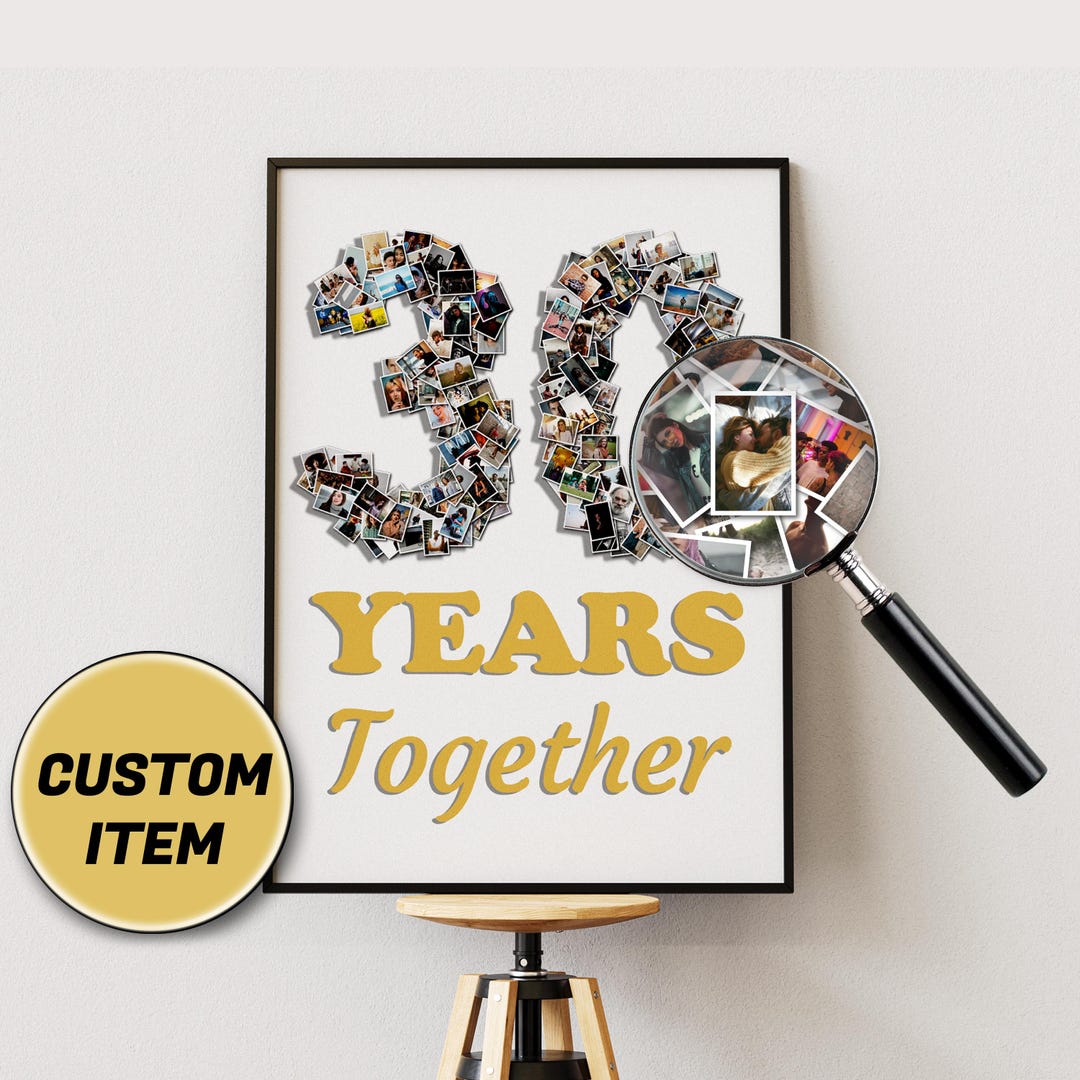 30th Anniversary Custom Collage, 30 Years Anniversary, 30 Years ...