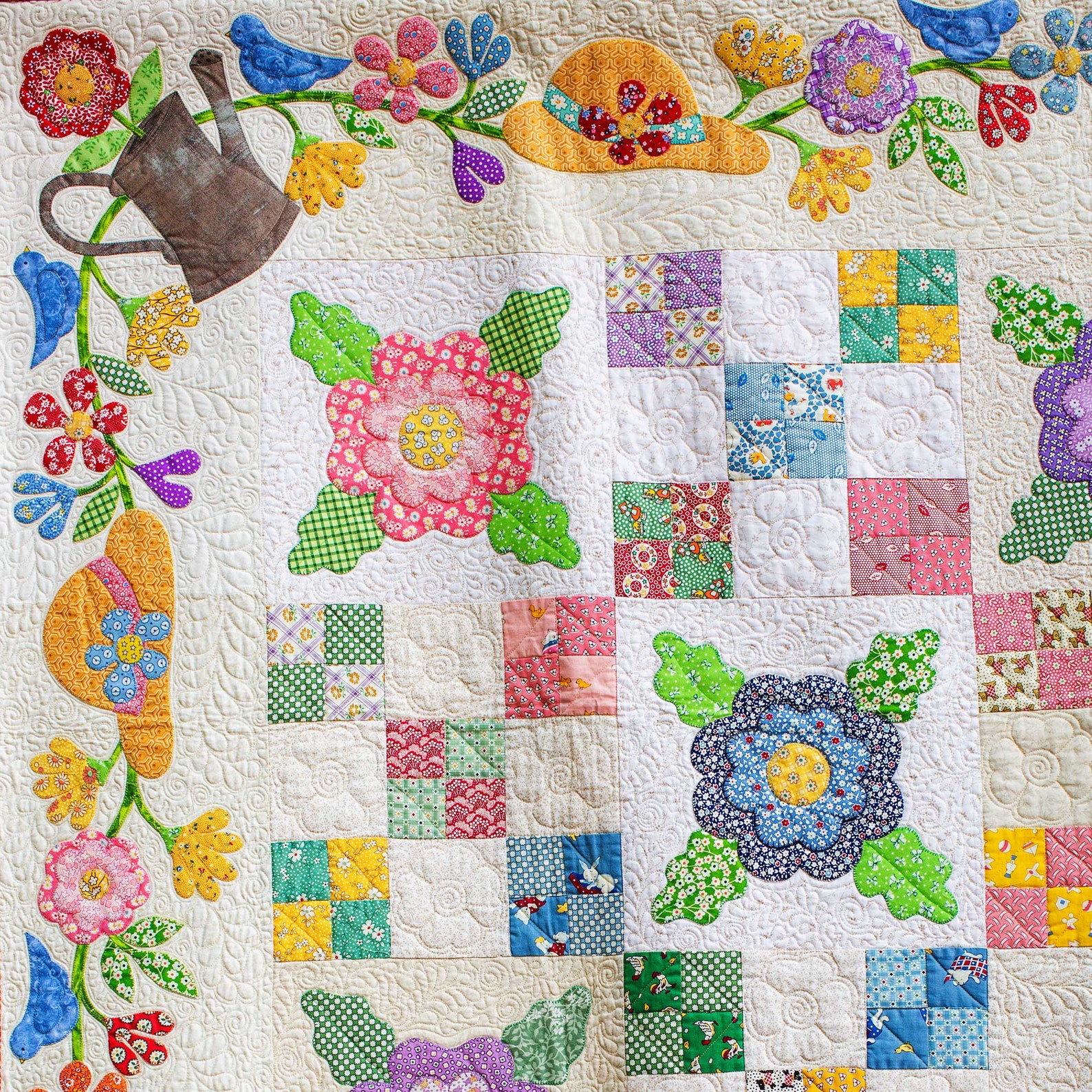 Handmade Original Design Heirloom Quilt Appliqué / Vintage Style ...
