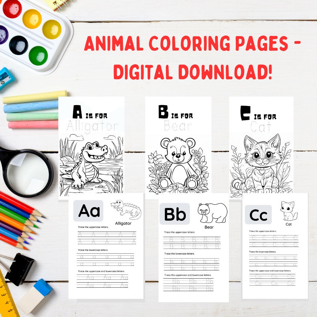 Animal Coloring Pages ABC Coloring Pages Preschool Coloring Pages ...