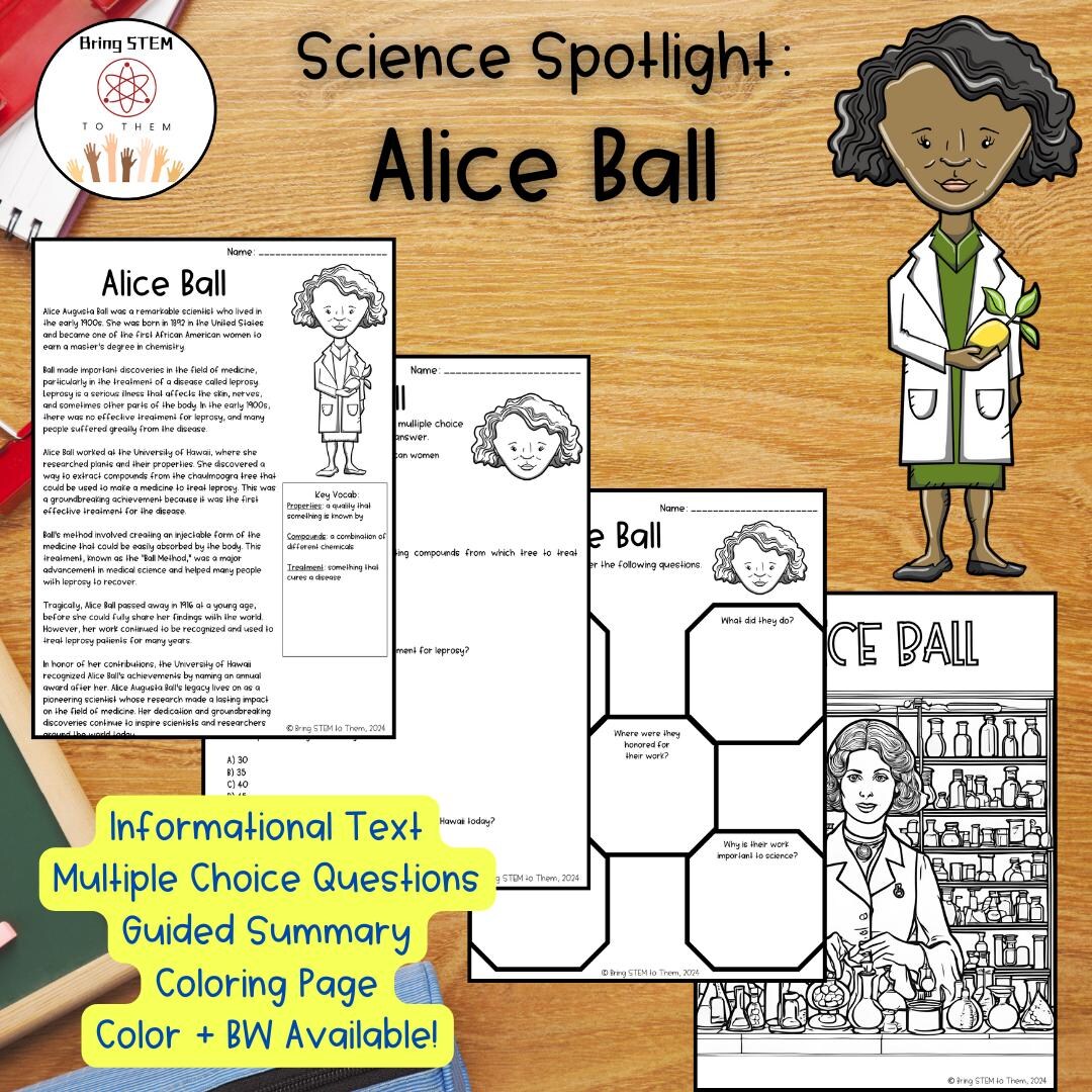 Black History Month Scientist/inventor Spotlight: Alice Ball STEM ...