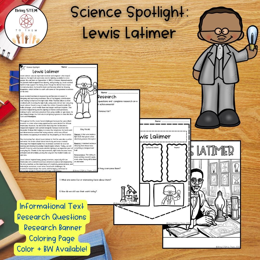 Black History Month Scientist/inventor Spotlight: Lewis Latimer | STEM ...