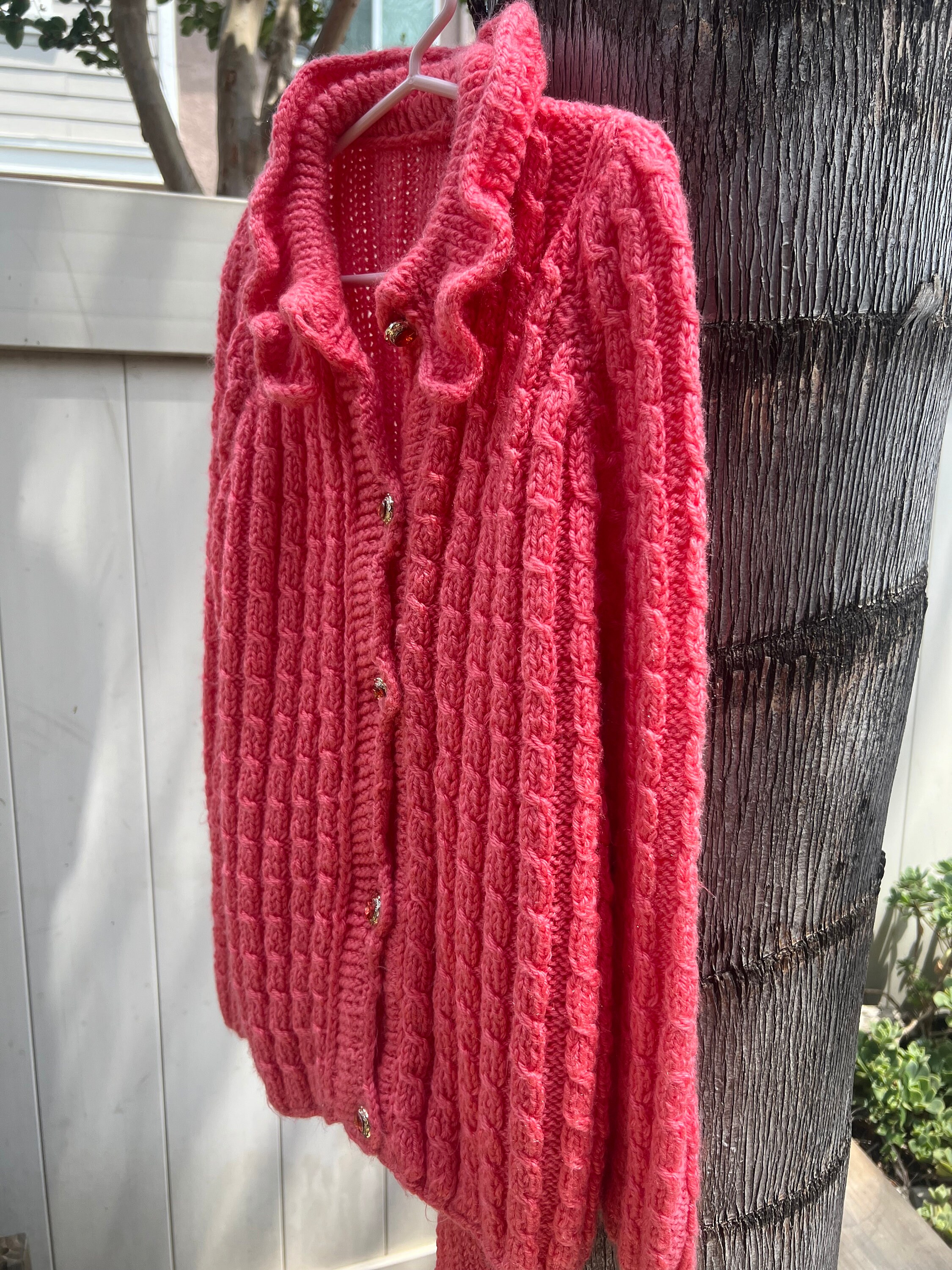 Knitted Sweater Jacket With Buttons - Etsy