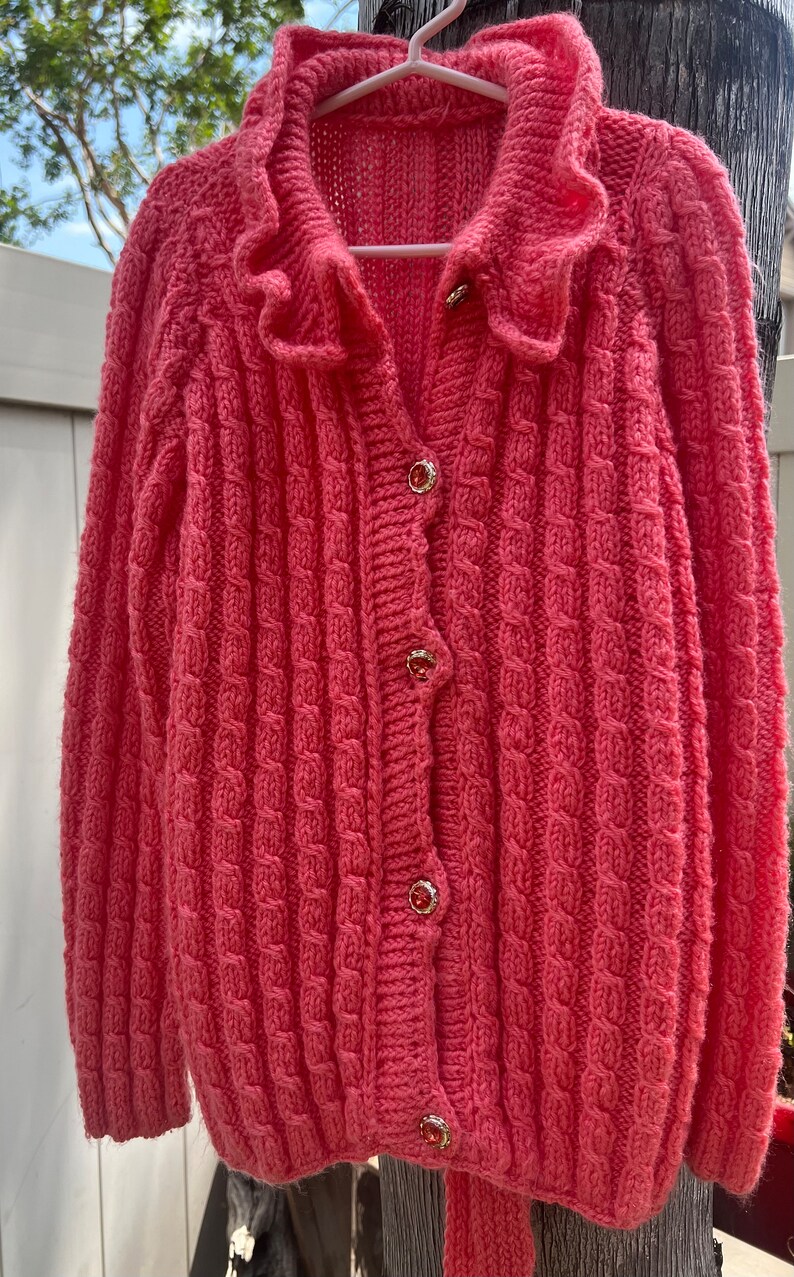 Knitted Sweater Jacket With Buttons - Etsy