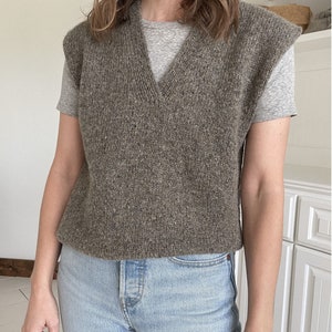 Knitting Pattern Knit Sweater Slipover, Classic Knitting Pattern, V ...