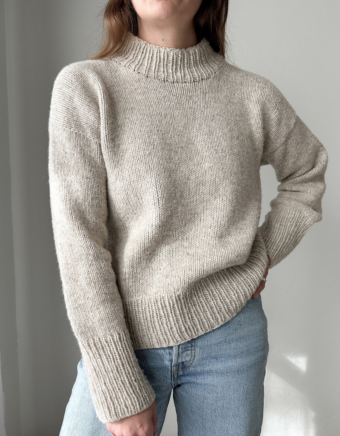 Knitting Pattern - Knit Sweater, Classic Knitting Pattern, Pattern for ...