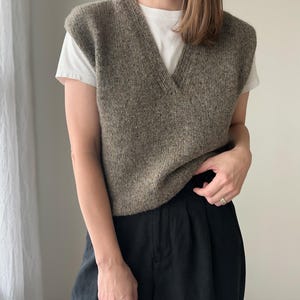 Knitting Pattern - Knit Sweater Slipover, Classic Knitting Pattern, V ...