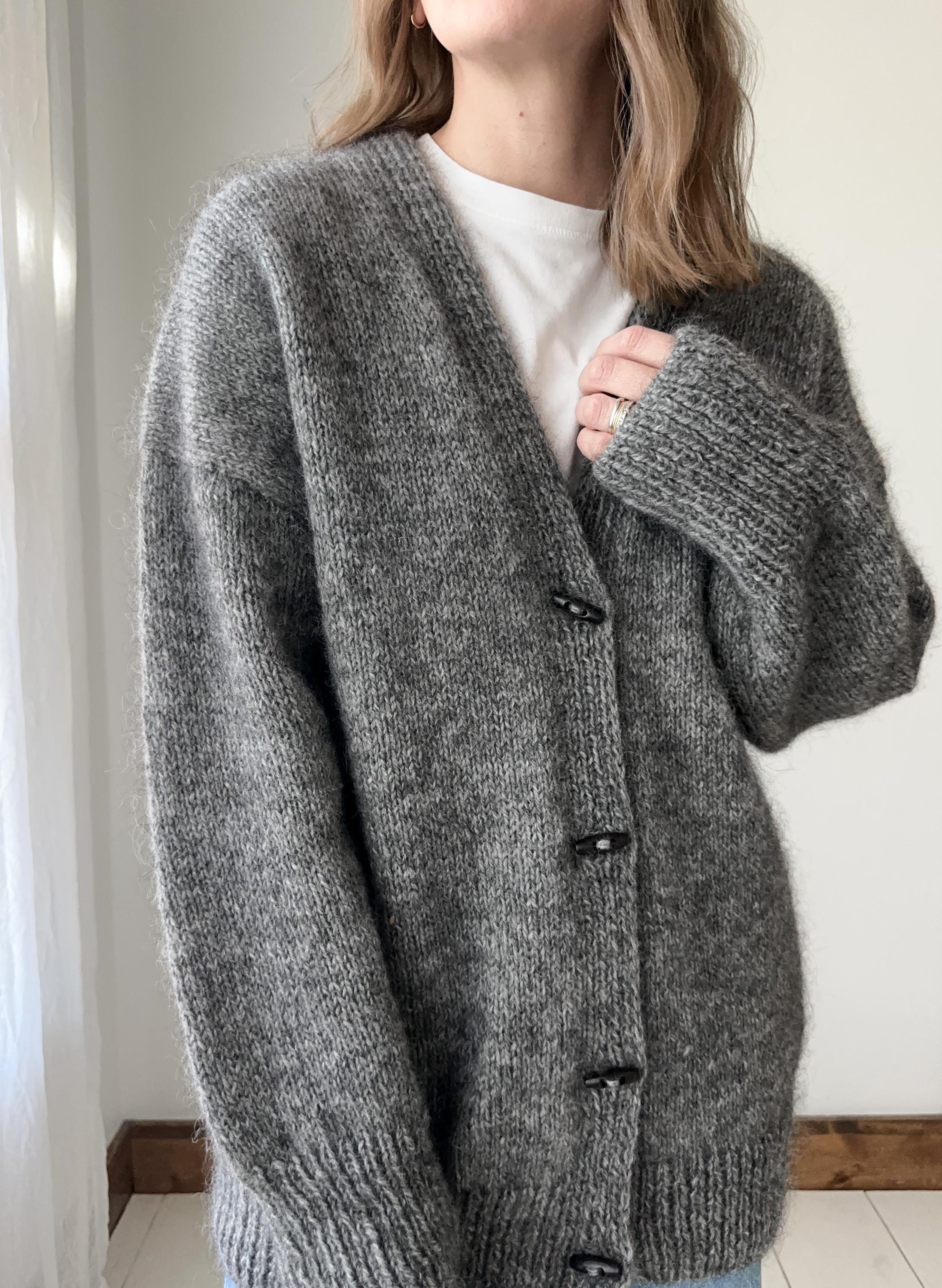 Knitting Pattern - Knit Sweater Cardigan, Classic Knitting Pattern ...