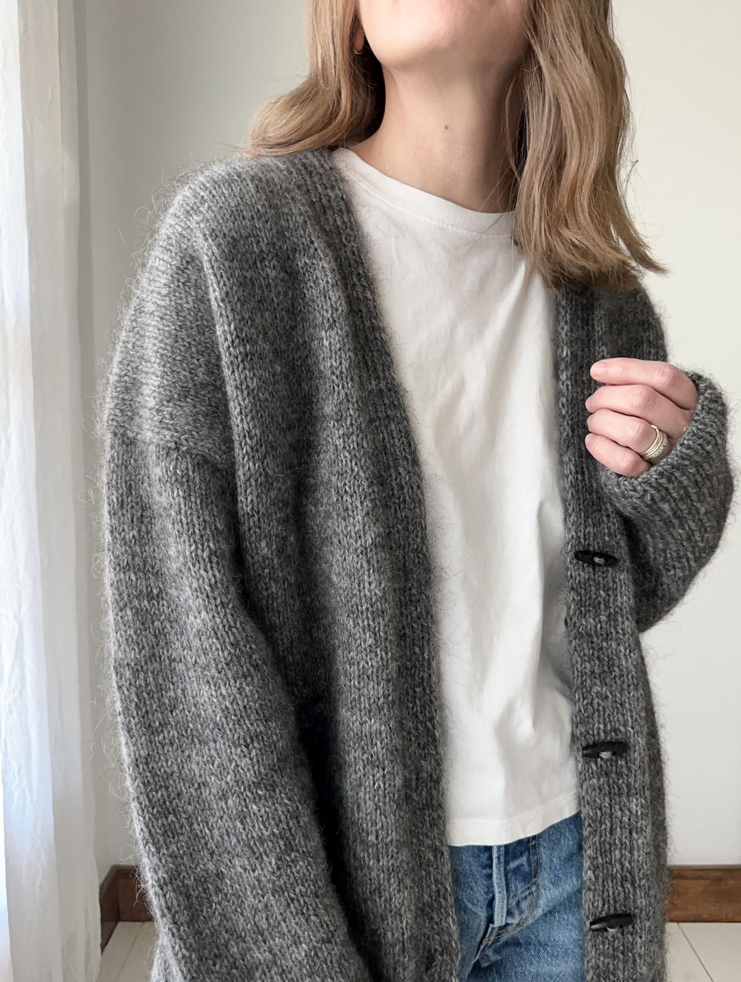 Knitting Pattern - Knit Sweater Cardigan, Classic Knitting Pattern ...
