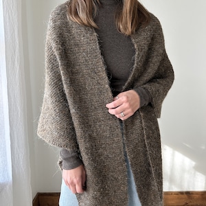 Knitting Pattern - Classic Garter Stitch Blanket Shawl Wrap - Winter ...