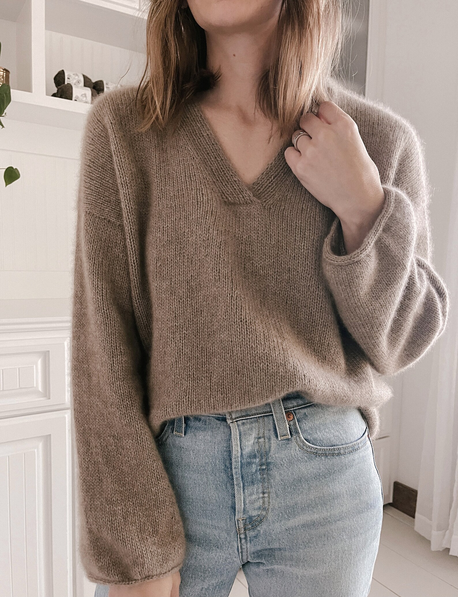 Knitting Pattern V-neck Sweater Knit Sweater Knit Sweater - Etsy