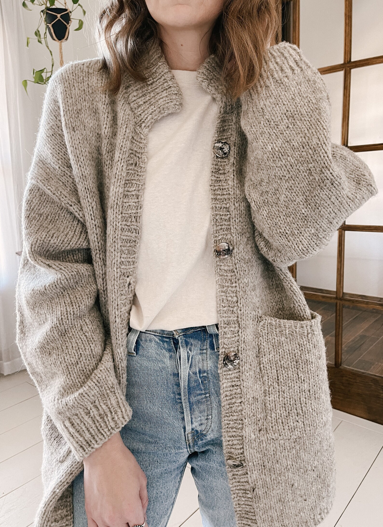 Knitting Pattern Knit Shirt Jacket Cardigan Classic | Etsy