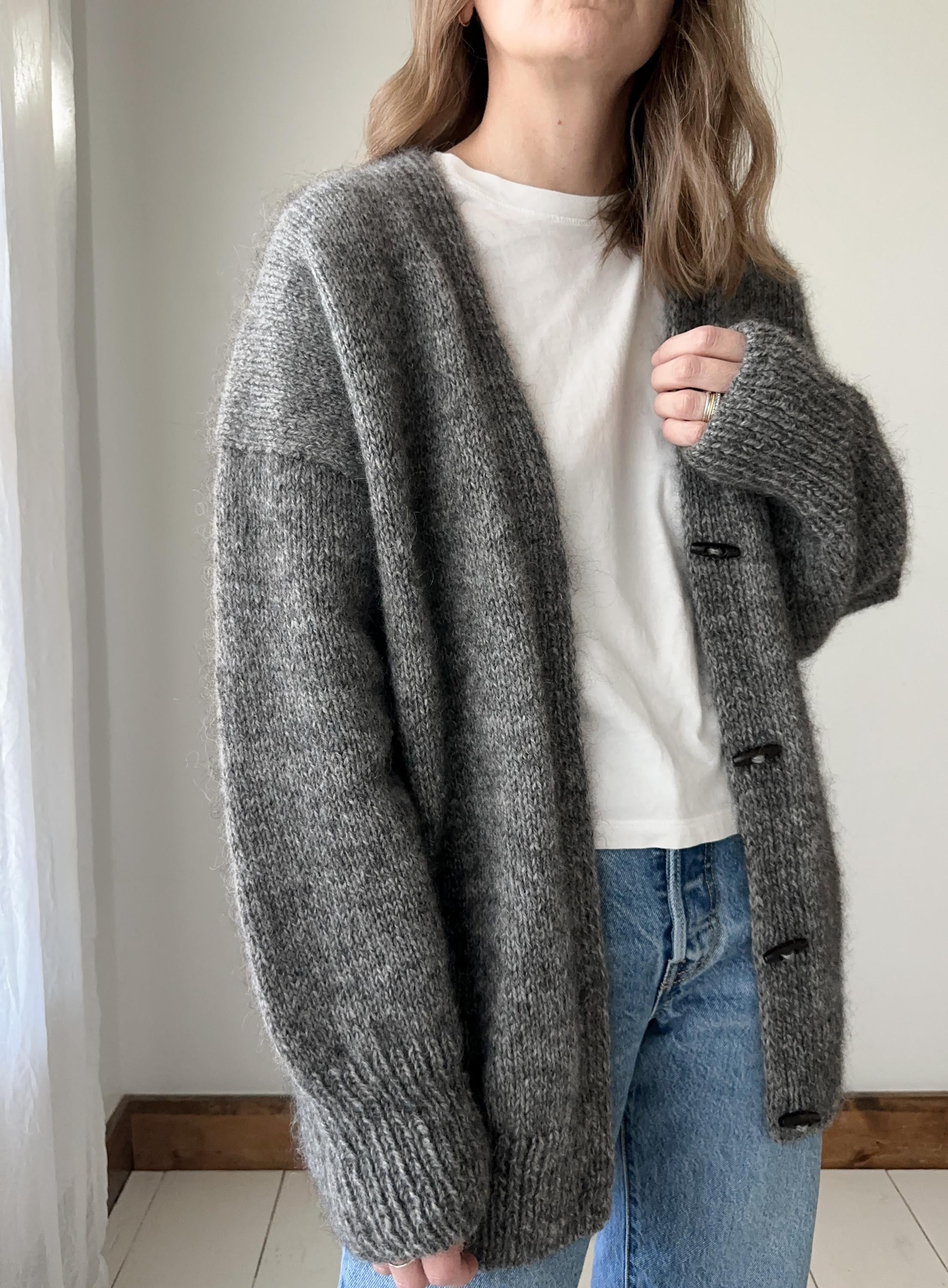 Knitting Pattern - Knit Sweater Cardigan, Classic Knitting Pattern ...