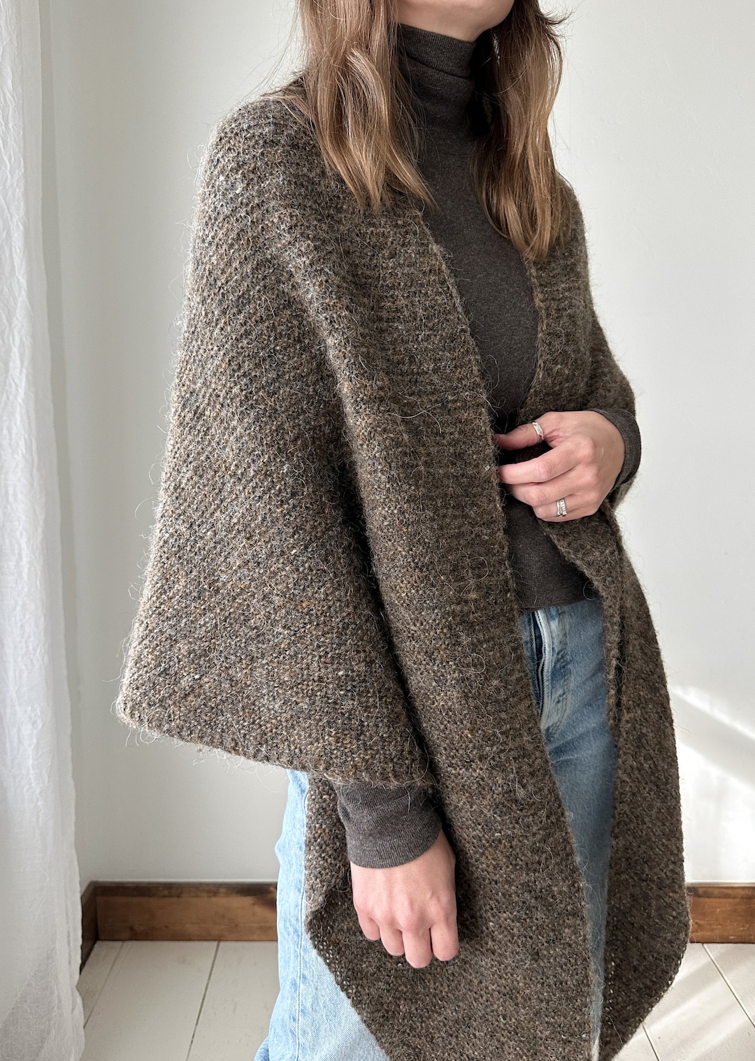 Knitting Pattern - Classic Garter Stitch Blanket Shawl Wrap - Winter ...