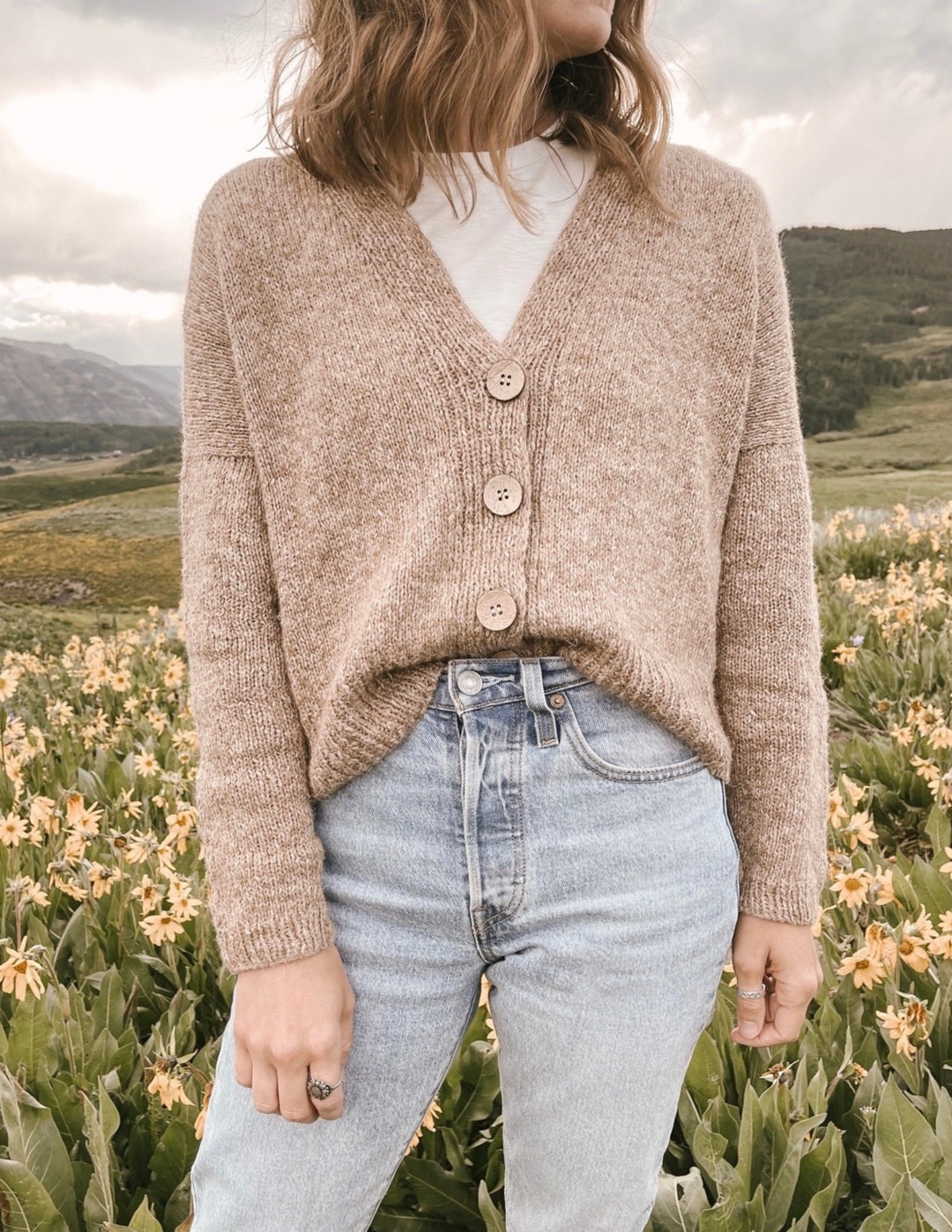 Knitting Pattern - Knit Sweater Cardigan, Classic Knitting Pattern ...