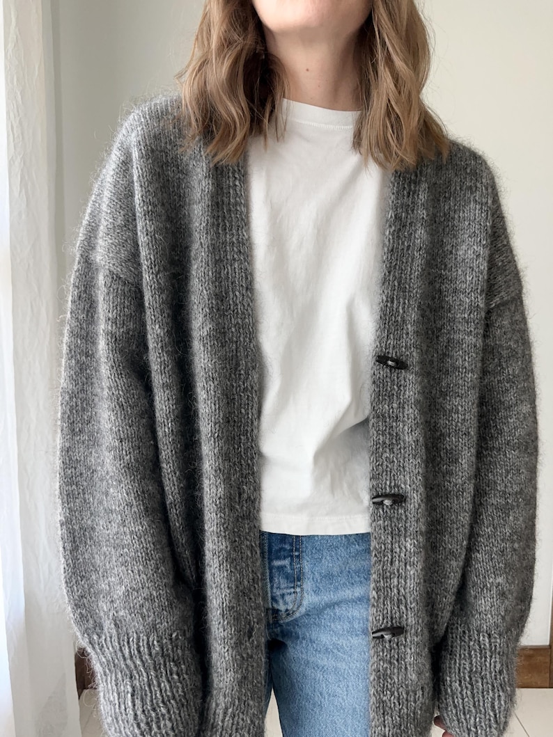 Knitting Pattern - Knit Sweater Cardigan, Classic Knitting Pattern ...