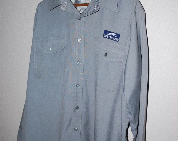 Vintage Greyhound Bus Driver Uniform Shirt Longsleeve LARGE - Etsy